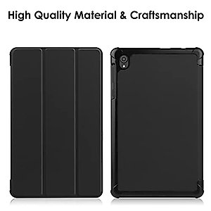 KuRoKo Alcatel Joy Tab 2 / TCL Tab 8 Tablet Case, Slim Light Cover Trifold Stand Hard Shell Case for 8.0" (9032Z) / Verizon TCL Tab 8 (9038s)-NOT for TCL TAB 8 LE