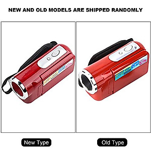 HD Digital Video Camera, Kids Camera, 2 Inch TFT Color Display, with USB Port, Portable Camera for Kids, Teenagers, Students(Red)