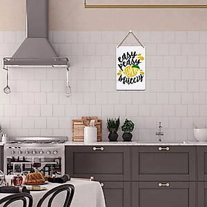 WhatSign Easy Peasy Lemon Squeezy Sign 8"x12" Lemon Saying Signs Wall Plaque,Lemon Kitchen Home Decor Signs,Lemon Decor Signs for Home Kitchen Garden Farmhouse Bar Coffee Shop