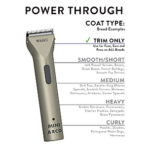 Wahl Professional Animal MiniArco Corded/Cordless Pet, Dog, Cat, and Horse Trimmer Kit