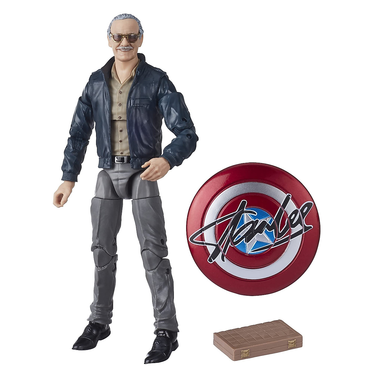 Marvel Hasbro Legends Series 6" Collectible Action Figure Toy The Avengers Cameo Stan Lee, Includes 2 Accessories