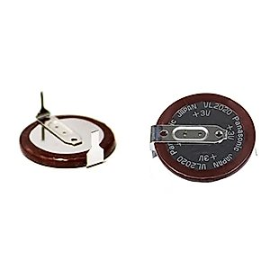 (2pcs) Panasonic VL2020, - (Horizontal Mount) - VL-2020/HFN Lithium Battery Rechargeable (Secondary) , VL 2020 3V 20mAh Coin, 20.0mm