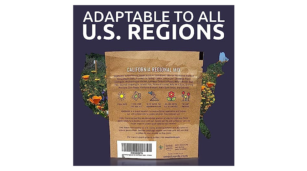 California Wildflower Seeds: Bulk 1oz Native & Non-GMO Mix