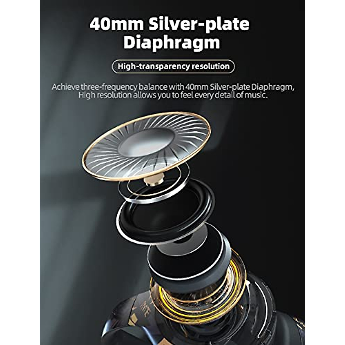 Active Noise Cancelling Headphones, EL-A2 Bluetooth Headphones with Detachable Microphone, Rechargeable Foldable Swivel Ear Pad, Deep Bass, Wired/Wireless Headphones, 30 Hours Playtime for Travel/Work