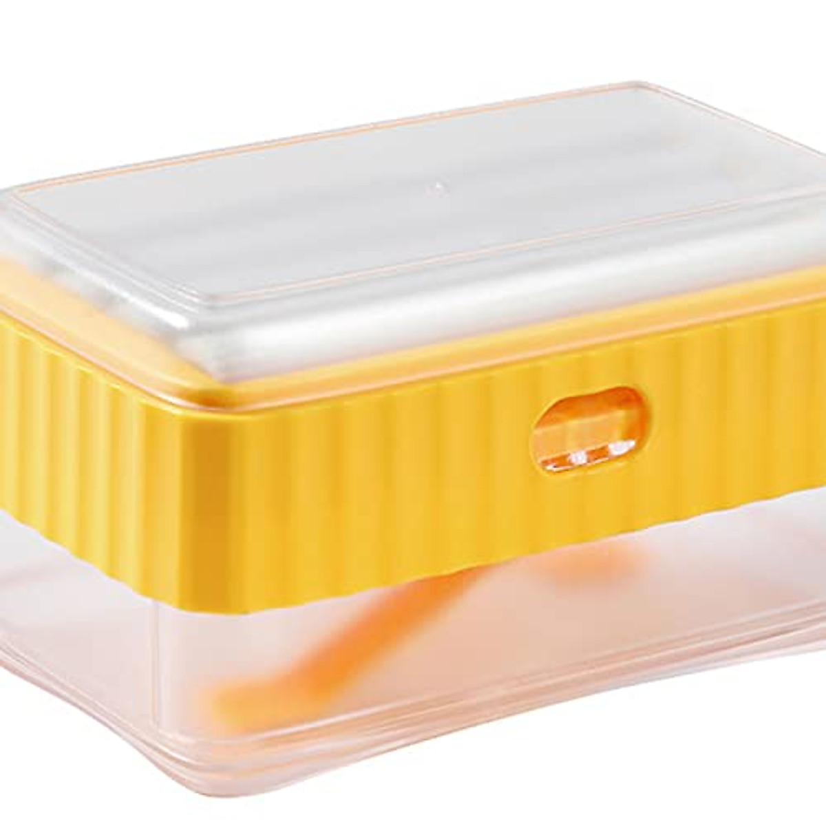 Rosvola Box, Thickened Storage Tray Lathering for Bathroom (Yellow)