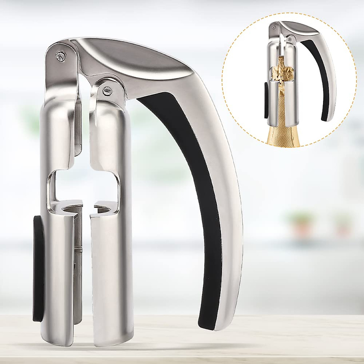 Champagne Opener,3pcs Bar Home Appliance Champagne Bottle Opener Sparkling Wine Cork Puller,Bar Jar Cork Puller Champagne Corkscrew Kitchen Sparkling Wine Bottle Opener(silver)