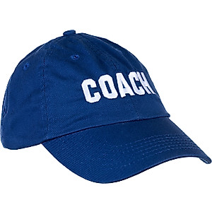 Ann Arbor T-shirt Co. Coach | Royal Blue Coaching Baseball Hat, Men & Women Team Cap - (Royal, DadHat)