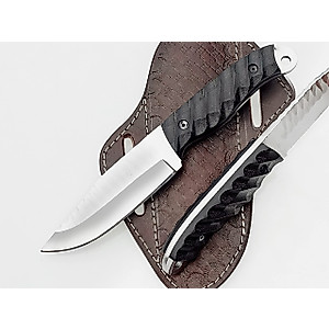 Nice Hand made High carbon steel skiner knife, Hunting knife for skinning, Survvial for camping and hiking with Beautiful leather sheath. (BROWN)