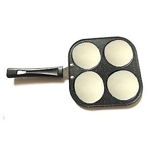 SHRIYA Non Stick Mini Uttapam Pan Aluminum 4-Cup Egg Cooker Pan Multipurpose Pancake Pan Omelet Cooker Griddle Uttapam Tawa, Multicolor