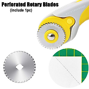 5 Pack 45mm Crochet Edge Skip Blade Perforated Rotary Blades for Paper Perforating Fleece Fabric Scrapbooking