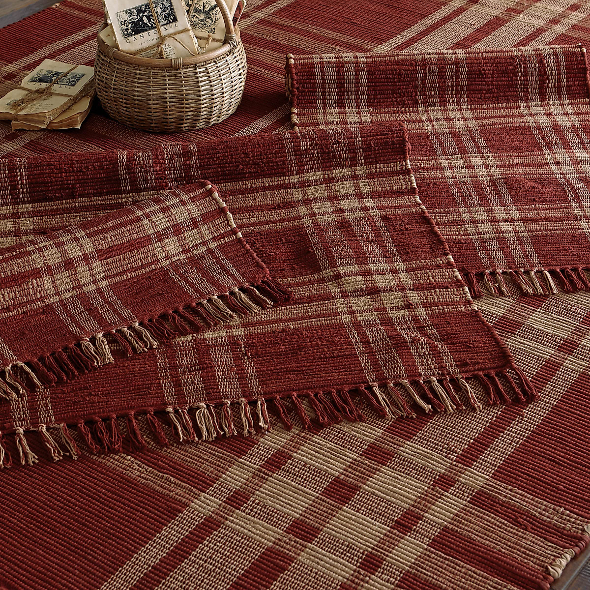 Park Designs 315-25K Sturbridge Rag Rug, 24" x 42", Wine