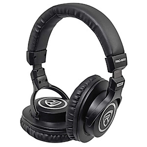 Rockville G-AMP 40 Guitar Combo Amplifier Amp Bluetooth/Mic in/USB/Footswitch Bundle with Rockville PRO-M50 Studio Headphones w/Detachable Coil Cable, Case with Extra Ear Pad