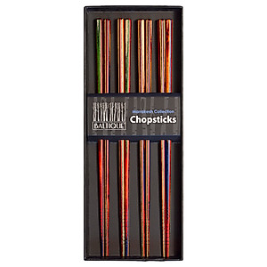 Baltique® Marrakesh Collection Reusable Chopsticks, Set of 4 Pairs, Non-Slip, 9-7/8" Long