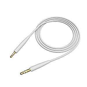 Replacement QC35 II Headphone Replacement Cord Cable Compatible Bose QuietComfort 35 (Series II),Bose On-Ear 2/OE2/OE2i/QC25/QC35/Soundlink/SoundTrue Wireless Headphones (White)
