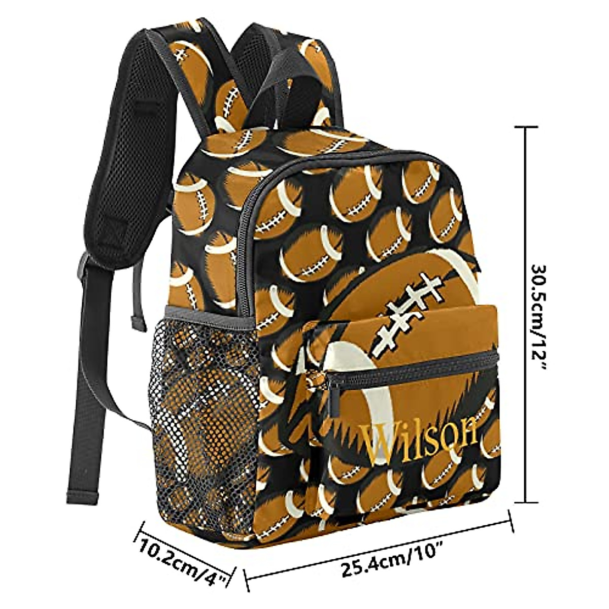 Eiis Sports Pattern Football Personalized School Backpack for Kid-Boy /Girl Toddler Daypack Kindergarten Travel Bookbag