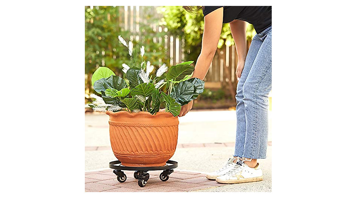 Patio Plant Trivet with Wheels - Heavy Duty Caddy