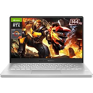 asus ROG Zephyrus Gaming Laptop, 14" FHD 144HZ Display, AMD Ryzen 7 5800HS(Up to 4.4 GHz), NVIDIA GeForce RTX 3060 Graphics, 16GB RAM, 1TB SSD, Bluetooth, WiFi 6, Windows 11 Home