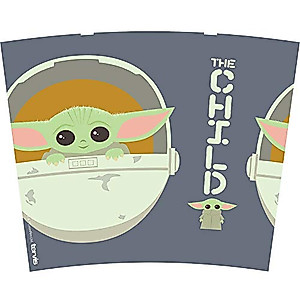 Tervis Made in USA Double Walled The Mandalorian Child in Carrier Insulated Tumbler Cup Keeps Drinks Cold & Hot, 24oz Water Bottle, Clear