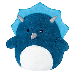 SuzziPals 15'' Triceratops Dinosaur Plush Pillows, Dinosaur Stuffed Animal Plush Toys for Hugging & Squish, Dino Plushies Cuddle Pillow for Decor, Soft Blue Dinosaur Pillow Boy Girl Dinosaur Gifts