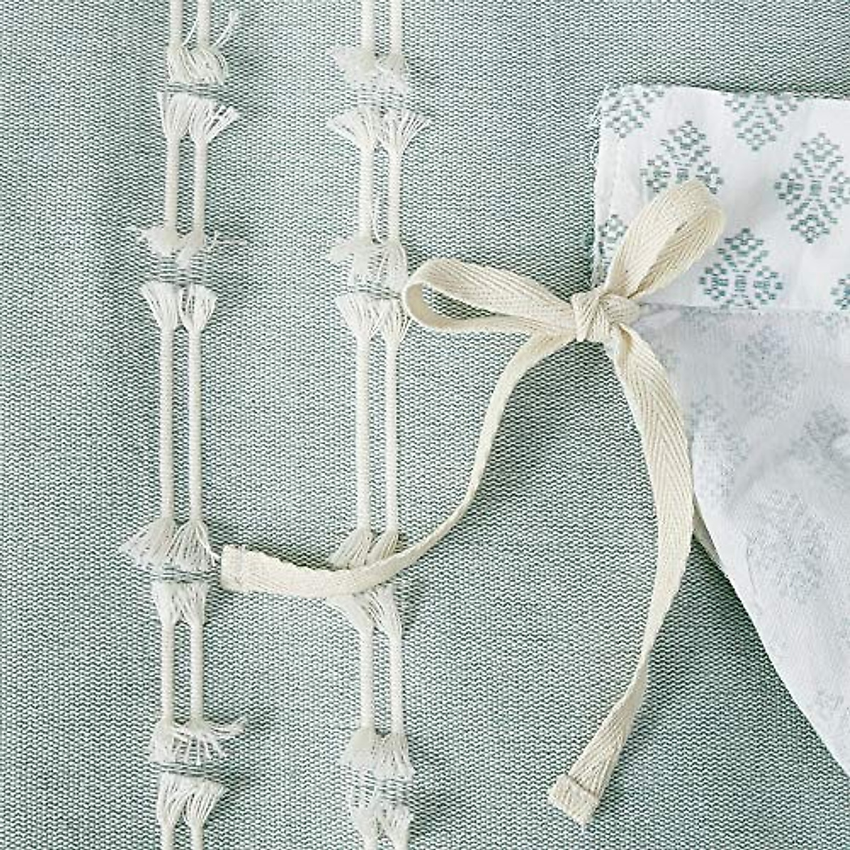 INK+IVY Kara 100% Cotton Duvet Mid Century Modern Design, All Season Comforter Cover Bedding Set, Matching Shams, King/Cal King, Jacquard Stripes Aqua 3 Piece