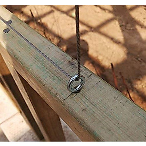 Goyunwell Stainless Steel Screw Eyes for Wood 10pcs Eye Hook Screw in Heavy Duty Anti Rust Eye Wood Screws Large Eye Hooks Screw Eyes Eyebolts (M6 3-1/8 inch (80mm)