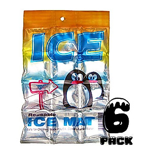Icy Cools Penguin Reusable Ice Mat - 6 Pack