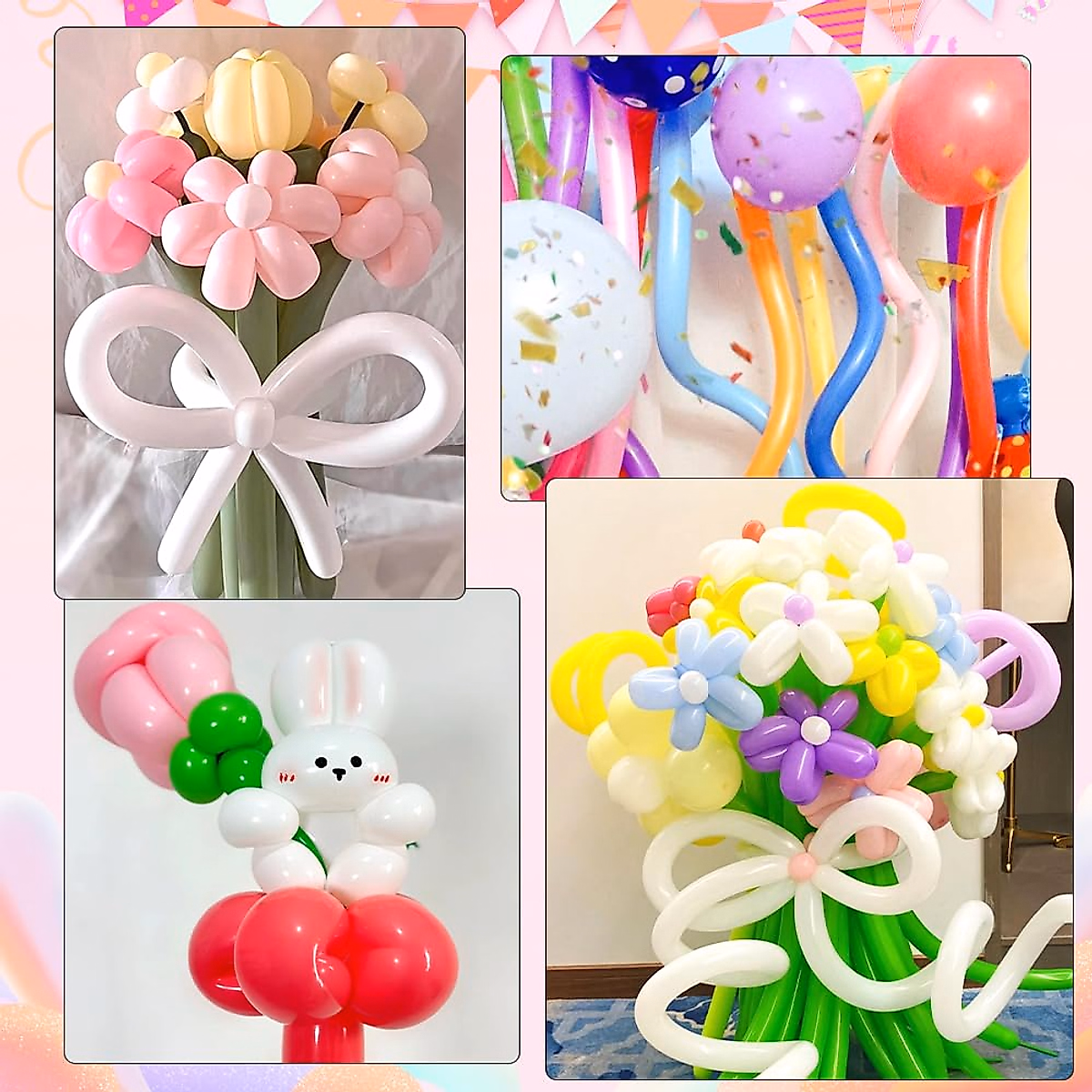 Pink 260 Balloons Pink Long Balloons for Tying Balloon Arch Latex Balloon 100 Pcs Macaron Pink Balloons Long Skinny Balloons Pink 260Q Balloons for Party Suppies Gender Reveal Wedding Decorations