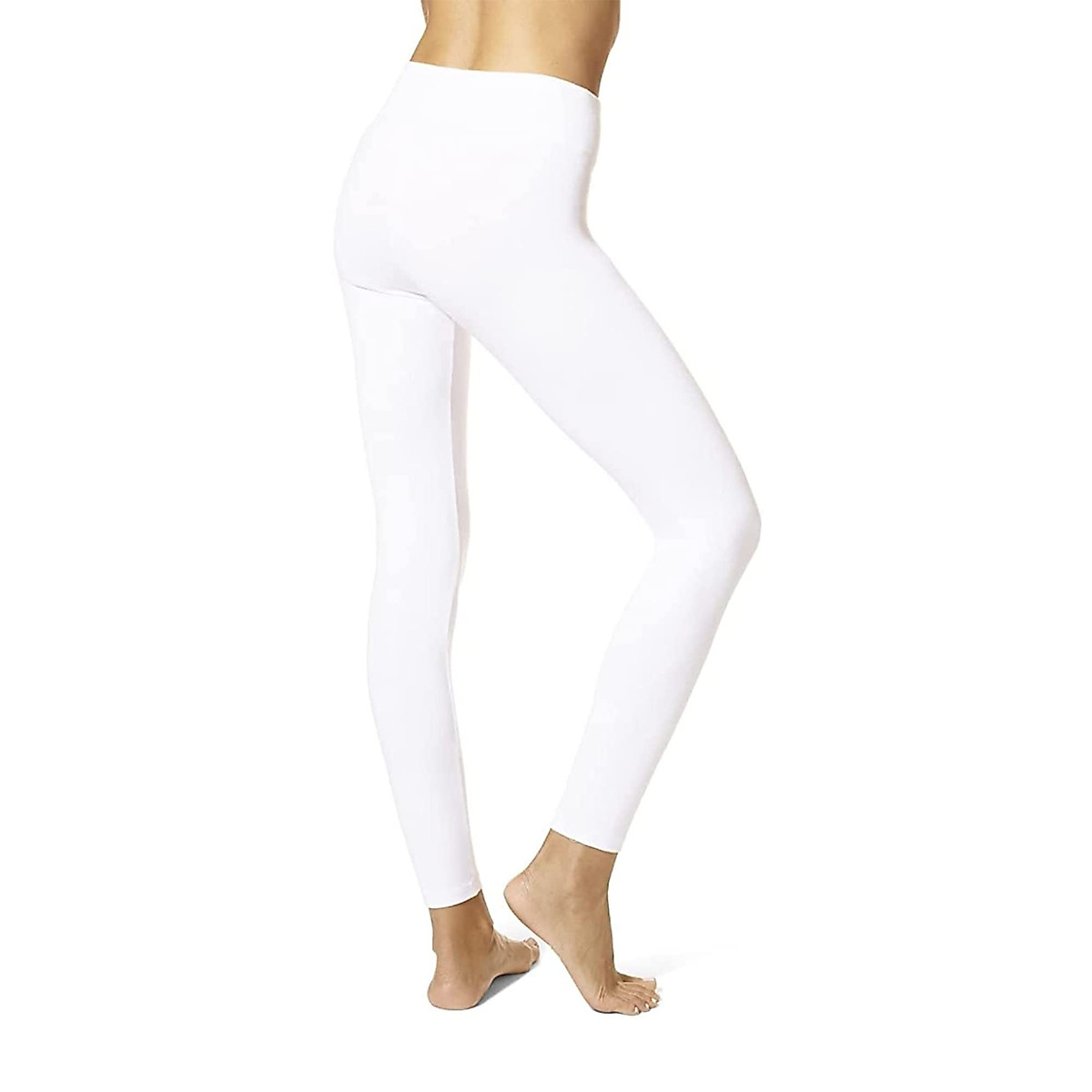 HUE Women's Legging, White, Small