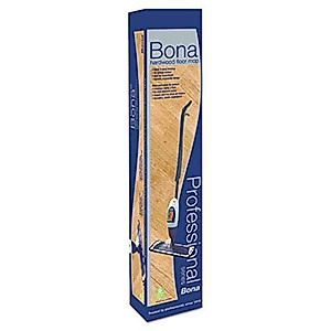 Bona Hardwood Floor Mop, 15" Wide Microfiber Head, 52" Blue Plastic/Steel Handle