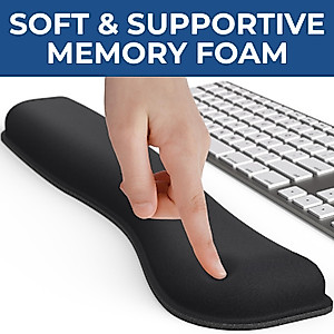 Everlasting Comfort Mouse Pad with Wrist Support - Includes Keyboard Wrist Rest - Ergonomic Memory Foam Desk Cushion for Carpal Tunnel - Computer, Laptop, Typing and Gaming Accessories