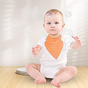 Muslin Baby Bandana Drool Bibs for Drooling and Teething Eating 12 Colors Cotton Bibs for Newborn Girls Boys Unisex Stylish