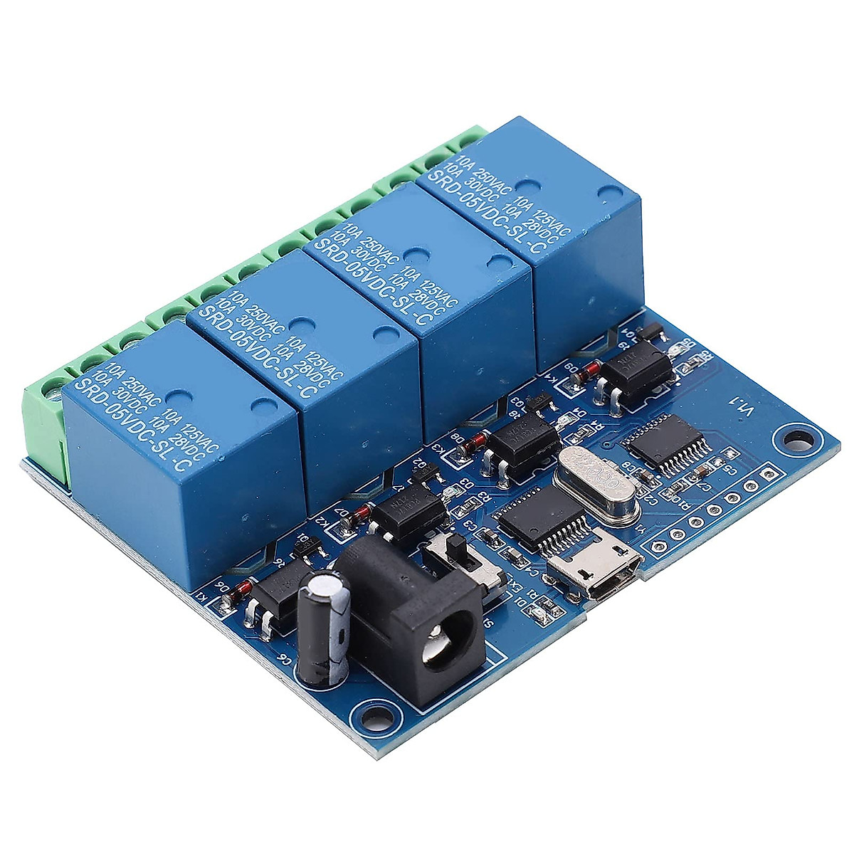 RANNYY USB Relay Module,DC5V 4 Channel Relay Module USB Computer Control Relay Switch High Performance Chip LCUS-4