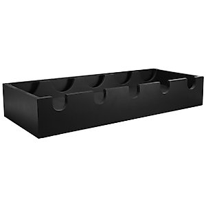 Kiera Grace Ellington Wine & Glass Floating Shelves Wall Mounted Holder Racks for Home, Room, Office, 1Pack, 24", Black