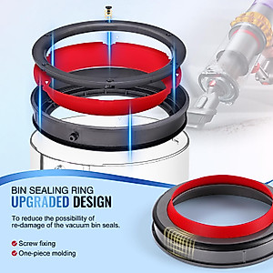 Upgraded Canister Replacement for Dyson V11 V15 SV14 SV15 SV22 Vacuum Cleaner Dust Bin, for Large Bin Part no. 970050-01 and Part no. 965443-01 with HEPA Filter
