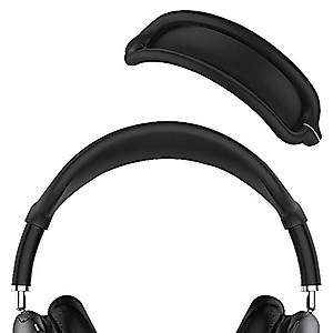 Seltureone Compatible for AirPods Max Headband Cushion, Silicone Earphone Protective Dustproof Sweat Proof Cover Accessories for AirPod Max Headphones Knit Mesh, Black