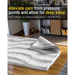 BedsPick 3 inch Mattress Topper Twin XL Memory Foam, XLong Single Mattresses Pad Extra Long Twin Charcoal Infused, College Dorm XLong Foam Mattress Toppers, CertiPUR-US and Oeko-Tex Standard