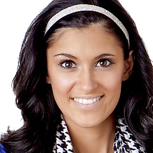 Hipsy 5pk Women's Adjustable NO SLIP Skinny Bling Glitter Headband Multi Gift Pack (Silver/Navy/L. Pink/Black/White)