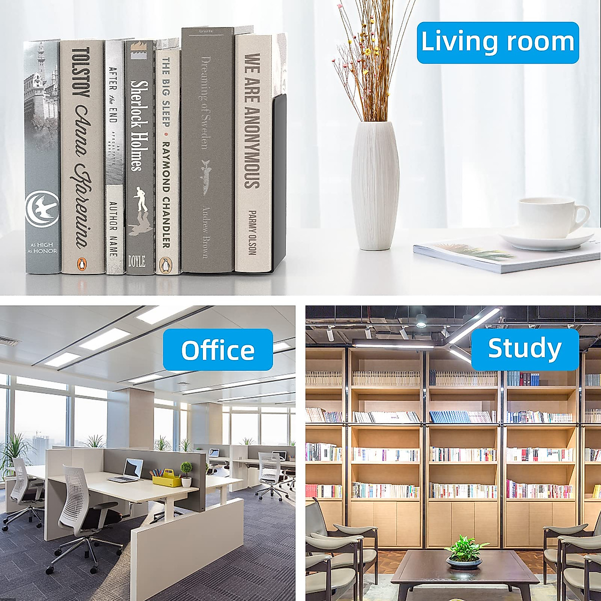 Book Ends, Bookends, Book Ends for Shelves, Bookends for Shelves, Bookend, Book Ends for Heavy Books, 1 Pair