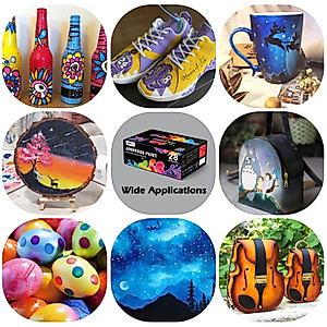 28-Color Airbrush Paint Set (30 ml) – Water-Based Acrylic, Ready-to-Spray Opaque, Pearl, and Neon Colors for Beginners, Hobbyists, and Artists