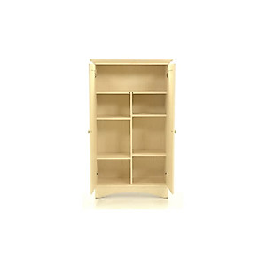 BOWERY HILL Wooden Storage Cabinet with 4 Adjustable Shelves in Antique White