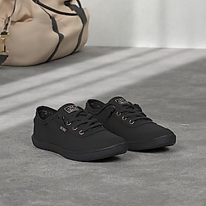 Skechers womens Bobs B Cute Sneaker, Black/Black, 8 US