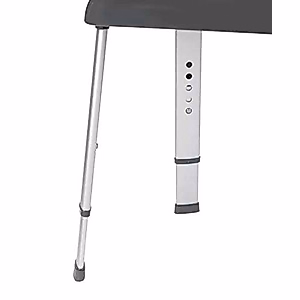 WENKO Shower Chair for Inside Shower, Bathtub Seat for Seniors, Elderly, Handicap Bath Chair with Arms and Back, Adjustable Height, Holds up to 286.6 lbs, 24.8 x 28.1-32 x 18.3 in