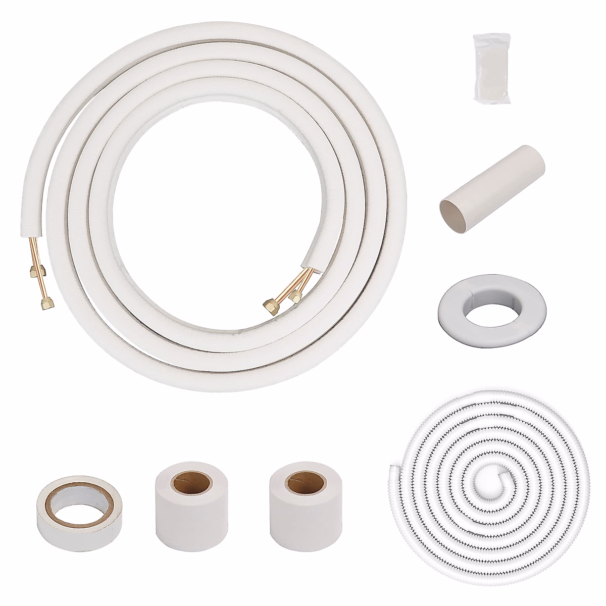 Air Jade 33 ft. Insulated Copper Pipes 1/4 & 3/8 inch Mini Split Line Set for Ductless Air Conditioner, Heat Pump System