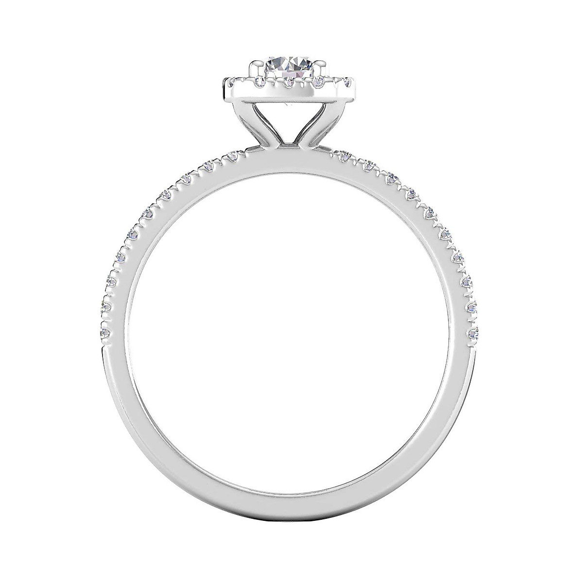 1/2ctw Diamond Halo Engagement Ring in 10k White Gold
