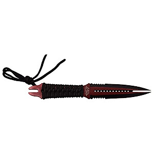 MTech USA MT-20-75RD-MC Mt-20-75Rd Fixed Blade Knife, Double-Edged Blade, Red Handle, 8.5" Overall