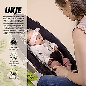 UKJE Liner Baby Rocker Cover - Compatible with Old Model Before 2022 4moms MamaRoo 4 - Baby Swing Cover - Bouncer Cover - Compatible Cover over the 4moms Mamaroo 4 Swing Bouncer - Black