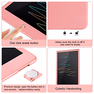 EooCoo Toys for Ages 3-6, Drawing Board 2 Pack, 10 Inch LCD Writing Tablet, Electronic Drawing Tablet, Girl/Boy Birthday Gift, Kids Toys, Drawing Pad Girls Gifts, Kids Travel Essential