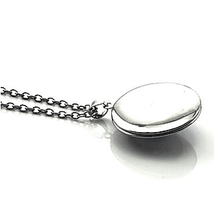 DianaL Boutique Silver Tone Beautiful Blue and Purple Butterfly Locket Pendant Necklace with 24" Stainless Steel Chain