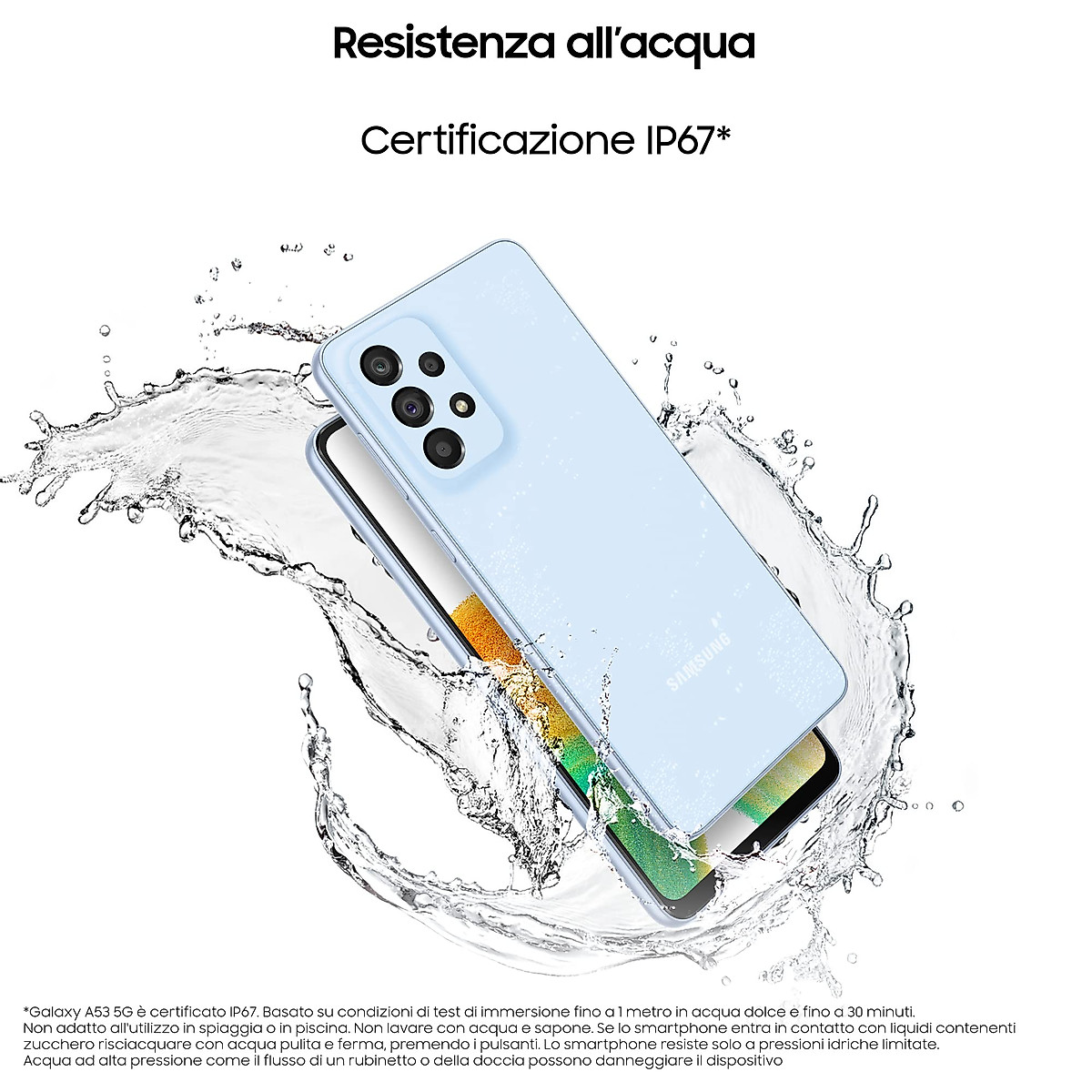 Samsung Galaxy A53 4G (SM-A536B/DS) Dual SIM,128GB + 6GB, Factory Unlocked GSM, International Version (Fast Car Charger Bundle) - (Awesome Black)