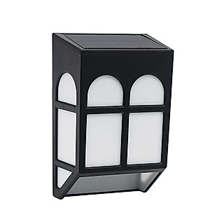 LED Solar Outdoor Fence Light Fence Light Garden Wall Light Home Garden Landscape Light Street Light Staircase Fence Wall Light, 7 Colors and 2 Patterns